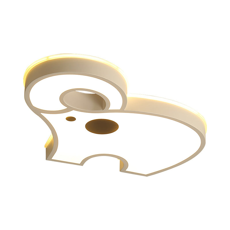 Acrylic Long Nose Elephant Ceiling Light Animal LED Ceiling Mount Light ...