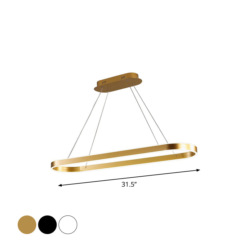 Simplicity Ellipse LED Island Pendant Acrylic Living Room Hanging ...