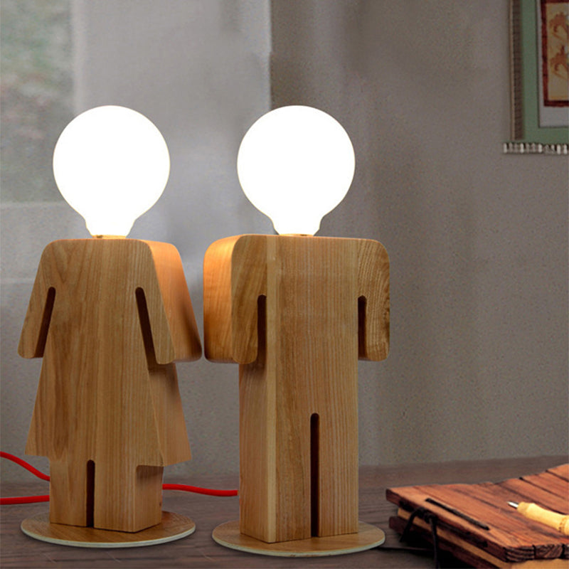 People Study Room Desk Light Wood 1 Head Modern Plug In Desk Lamp in ...