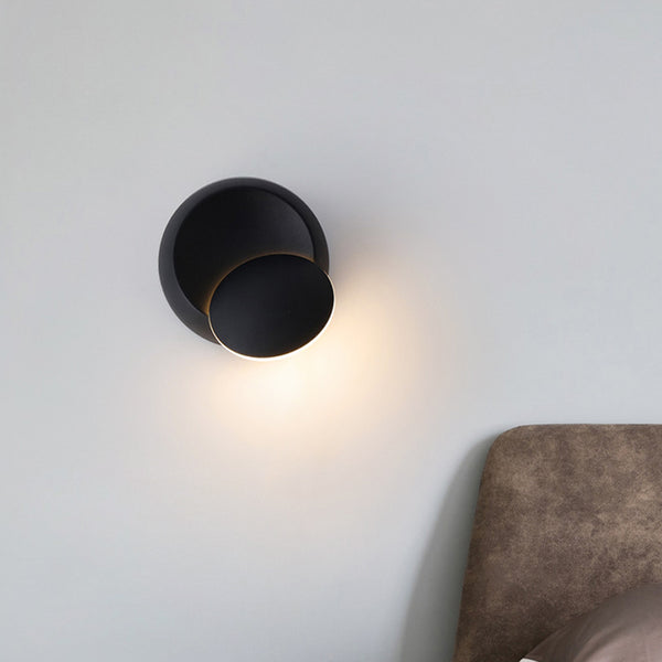 Moveable Moon Wall Light Nordic Metal Black/White/Pink LED Flush Mount ...