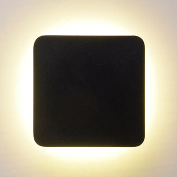 Round/Square Flush Mount Wall Lamp Minimalist Aluminum Hallway LED ...