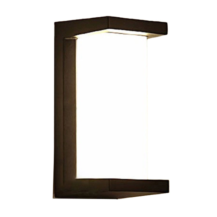 Arc/Rectangle/Oblong LED Wall Lamp Contemporary Aluminum Black Flush ...