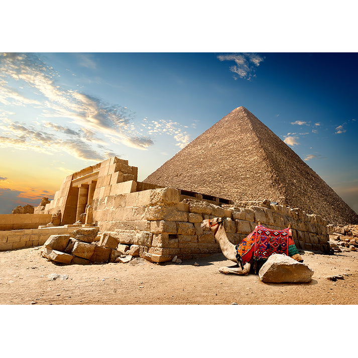 Soft Color Egypt Pyramids Mural Decal Nature Scenery Modern Waterproof ...