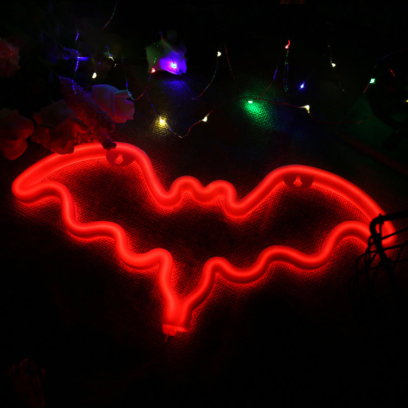 White Bat Shaped USB Night Lighting Contemporary Plastic Battery LED ...