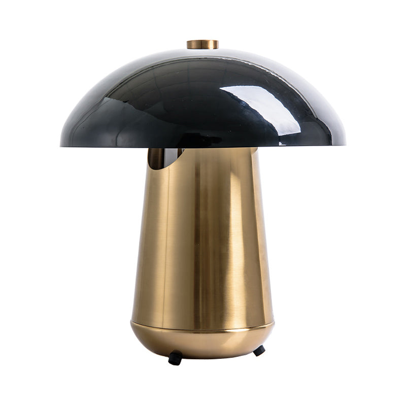 Mushroom Metal Night Lighting Modernism 1 Head Black and Brass Plug-in ...
