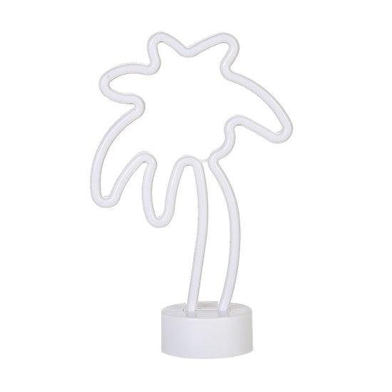 Plastic Coconut Tree Table Lamp Simplicity LED White Night Lighting for ...
