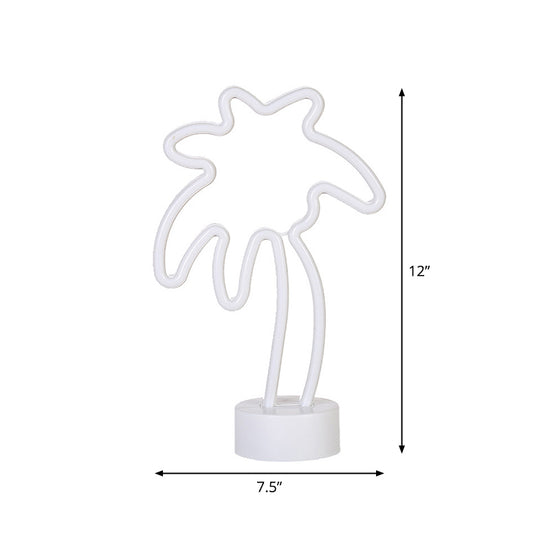 Plastic Coconut Tree Table Lamp Simplicity LED White Night Lighting for ...