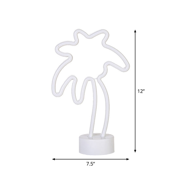 Plastic Coconut Tree Table Lamp Simplicity LED White Night Lighting for ...