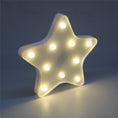 Star Night Stand Light Modern Plastic Battery Operated LED Wall Night ...