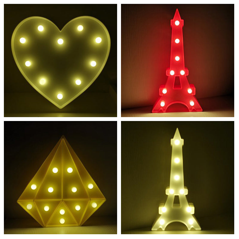 LED Bedroom Nightstand Light Minimalist Night Lamp with Building ...
