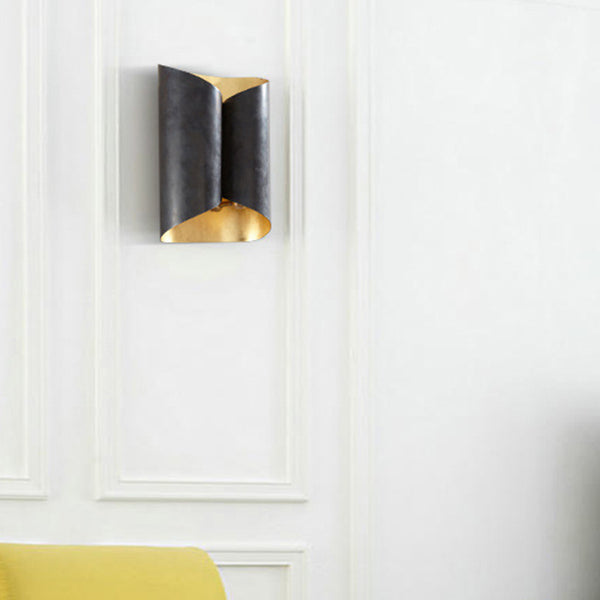 Twist Wall Mount Light Fixture Minimalist 2 Bulbs Metallic Wall Lamp ...