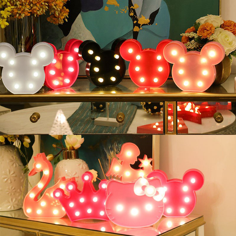 Girls Element Plastic Night Lamp Contemporary Battery Operated LED ...