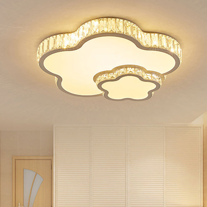 Twisting Flush Mount Lighting Simple Acrylic LED Bedroom Ceiling Light ...