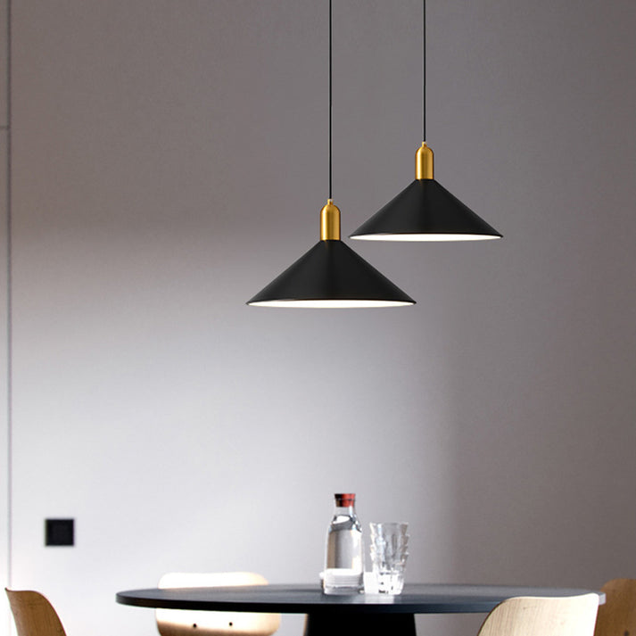Metal Conical Drop Lamp Industrial 1 Head Dining Room Pendant Lighting ...