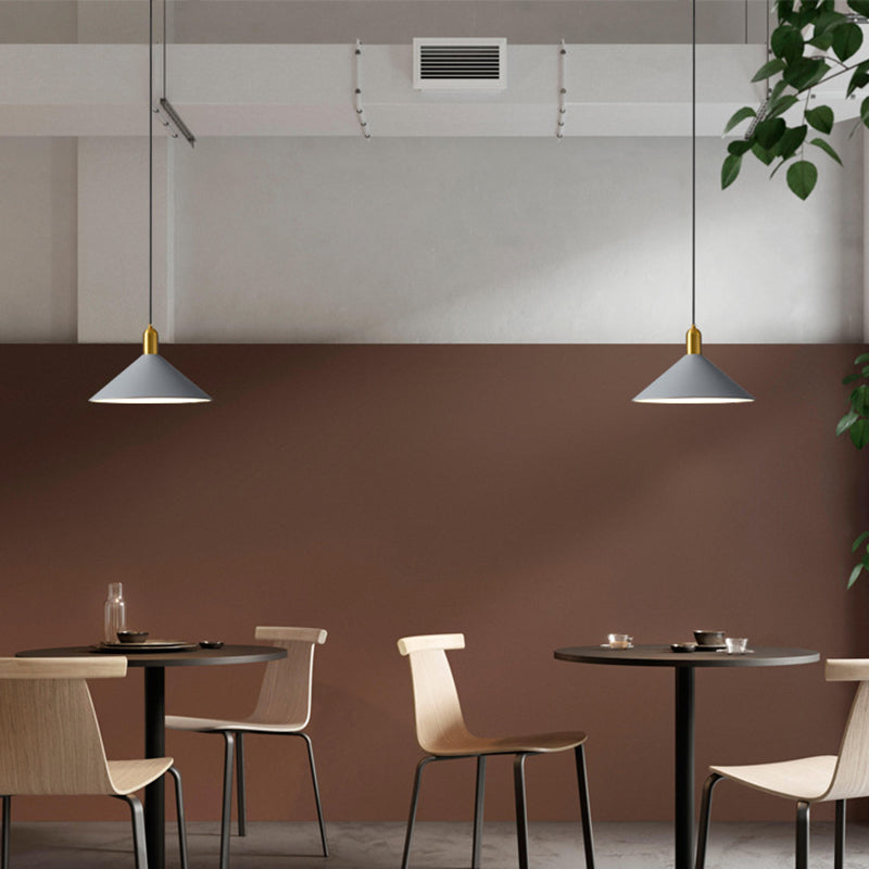 Metal Conical Drop Lamp Industrial 1 Head Dining Room Pendant Lighting ...