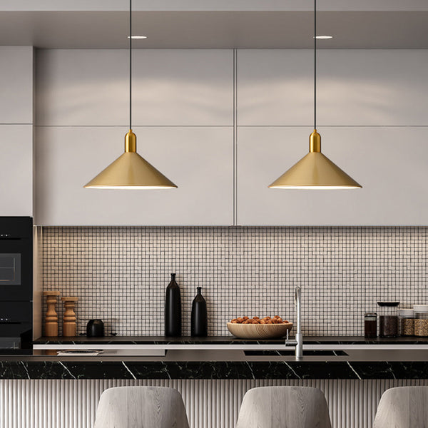 Metal Conical Drop Lamp Industrial 1 Head Dining Room Pendant Lighting ...