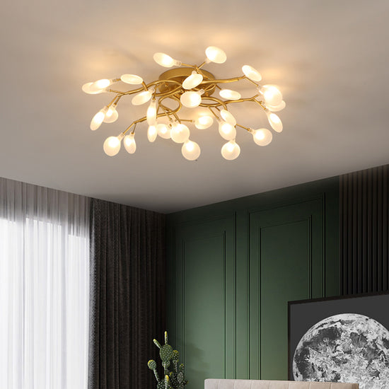 Firefly Flush Ceiling Light Contemporary Metal Living Room LED Flush ...