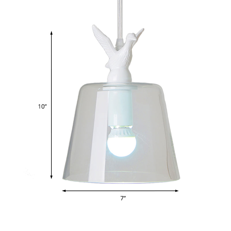 Cylindrical/Barrel shaped Pendant Lighting Modernist 1/5 Lights Clear ...
