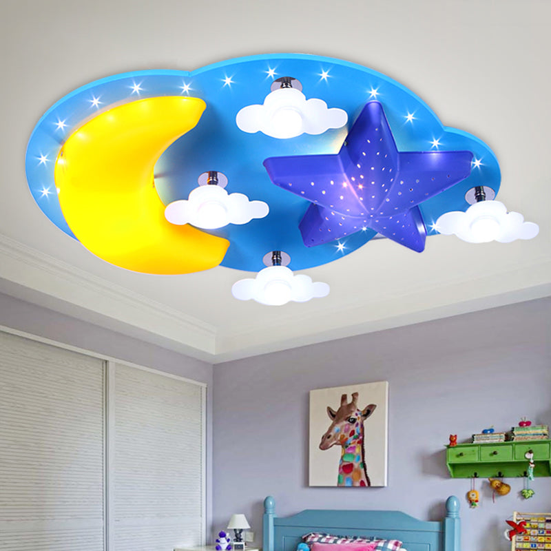 Flush Mount Ceiling Light Nursery VANZARLA Modern Flush Mount Glass