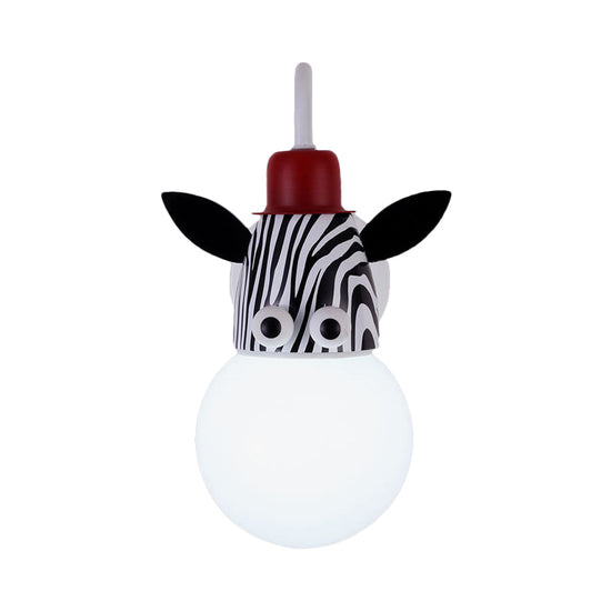 Metal Animal Face Wall Light 1 Head Cartoon Wall Sconce for Kid Bedroom ...