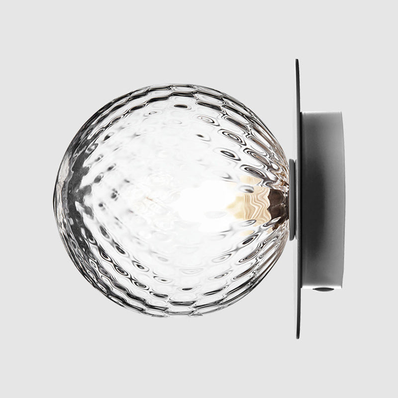 Sphere Flush Ceiling Light Contemporary Glass LED Flush Mount Lighting ...