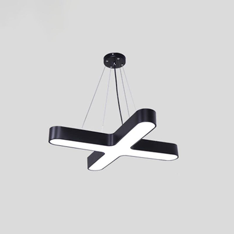 X Shaped Restaurant Pendant Light Fixture Acrylic Minimalist LED ...