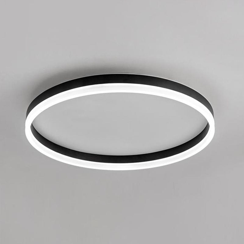Circular Flush Mount Lighting Minimalist Acrylic Bedroom LED Flush ...