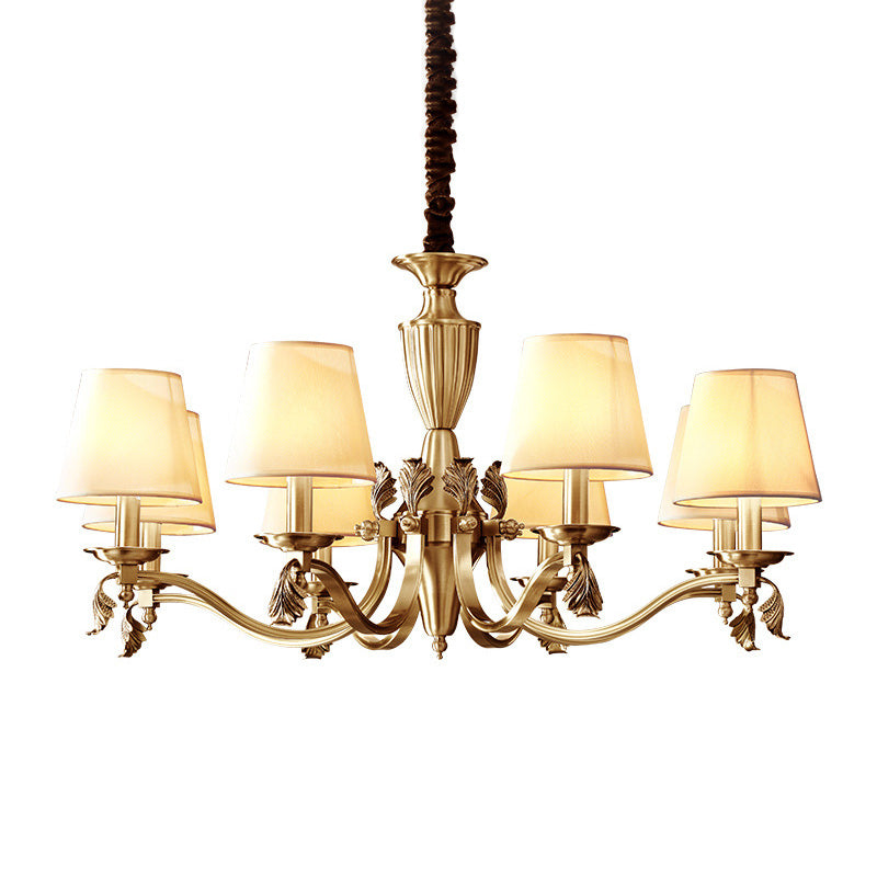 Brass Candelabra Ceiling Lighting Modern Metallic Chandelier Light ...
