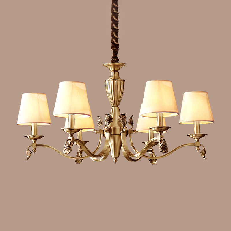 Brass Candelabra Ceiling Lighting Modern Metallic Chandelier Light ...