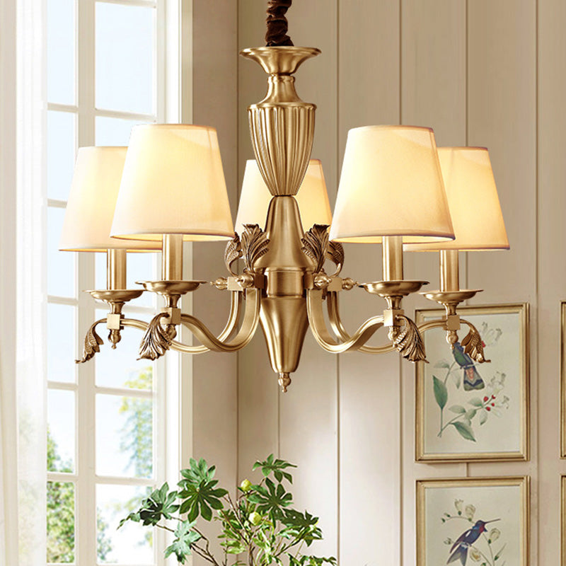 Brass Candelabra Ceiling Lighting Modern Metallic Chandelier Light ...