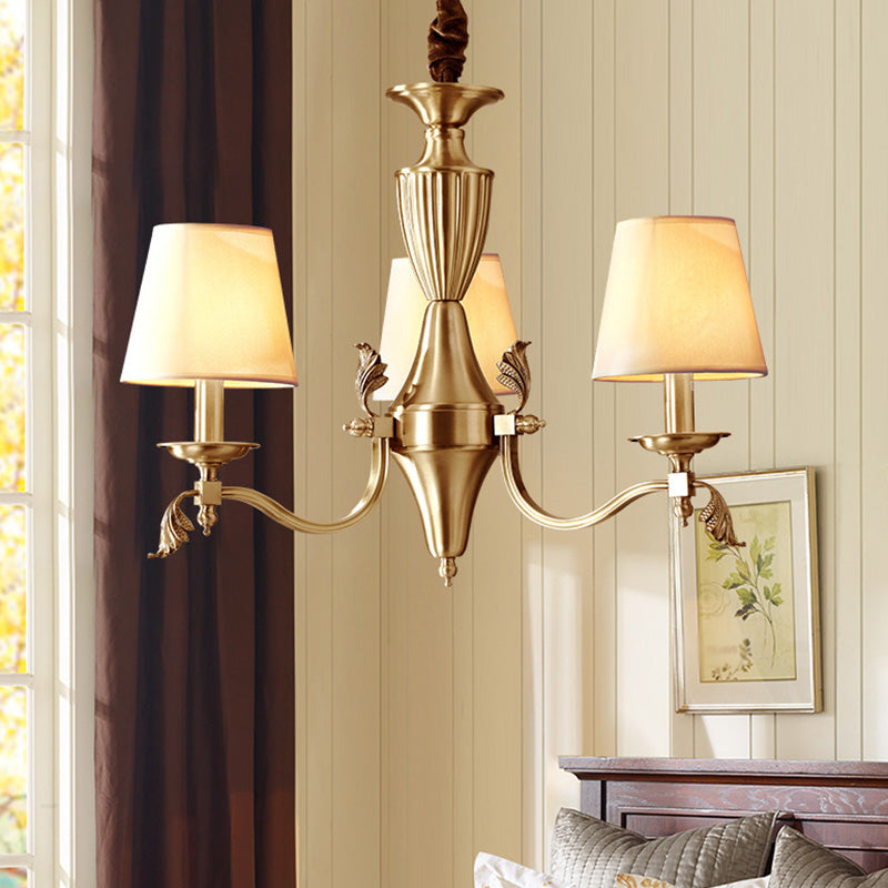 Brass Candelabra Ceiling Lighting Modern Metallic Chandelier Light ...