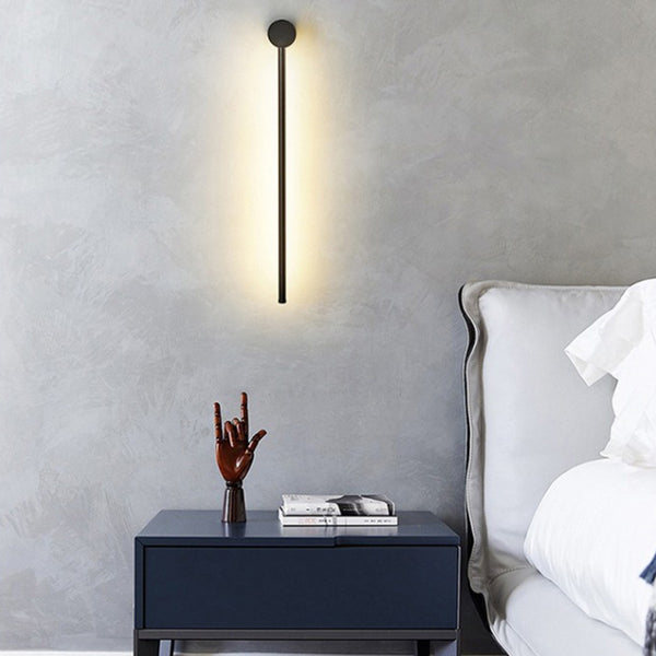 Slim Tube Shaped Sconce Lighting Contemporary Metal Living Room LED ...