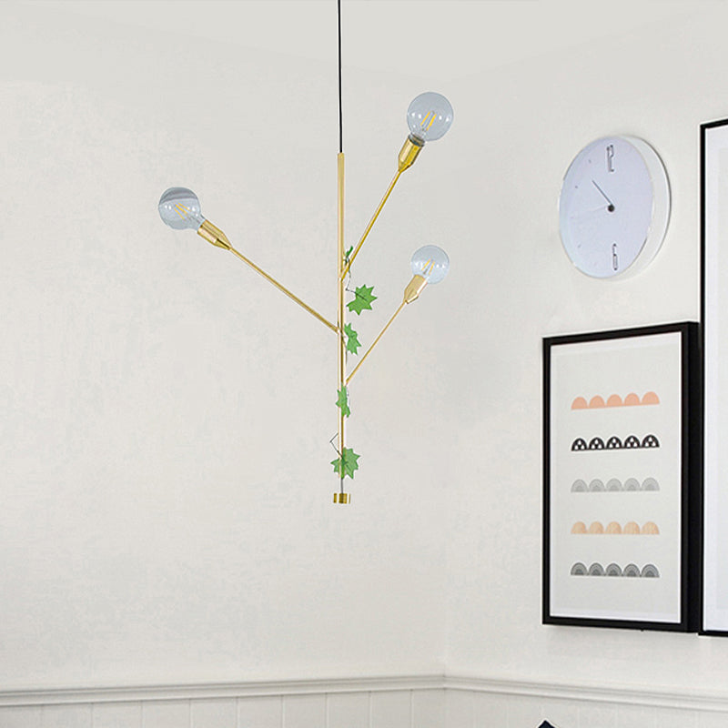 Branch Pendant Lamp Modern Metal 3/6 Lights Gold/Rose Gold Cluster ...
