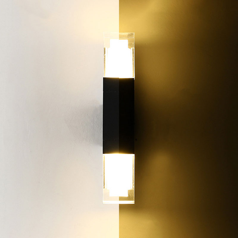 Rectangle Shaped Outdoor Sconce Lighting Acrylic Modern LED Wall Light ...