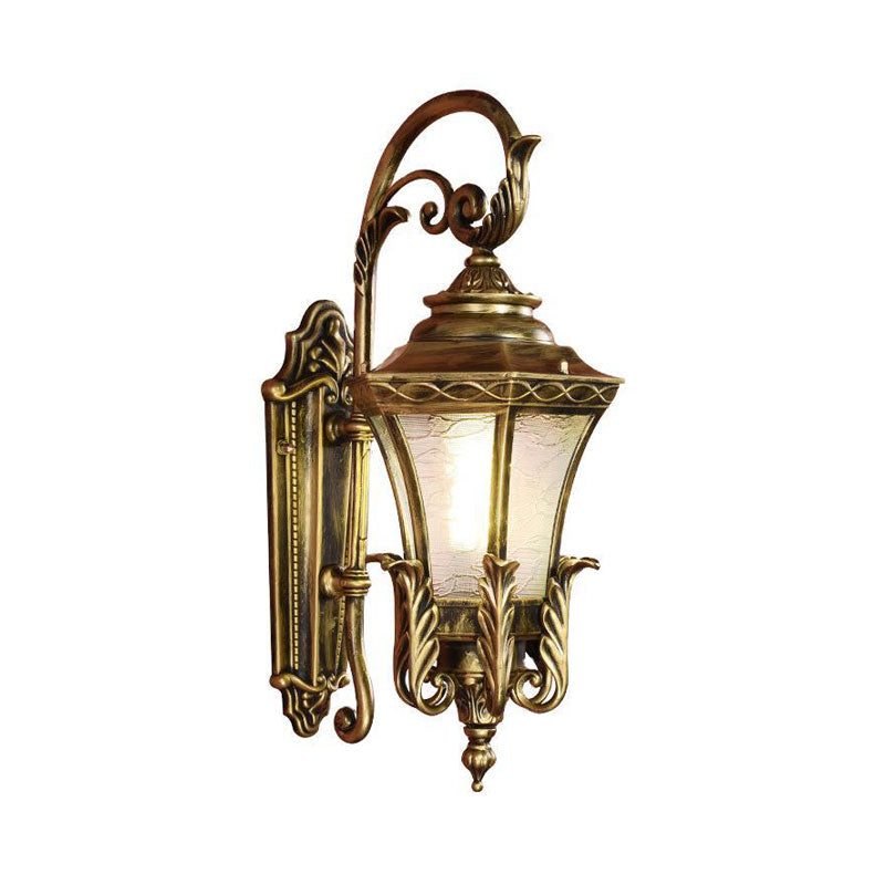 Single Wall Light Fixture Vintage Hexagonal Aluminium Wall Mounted Lamp ...