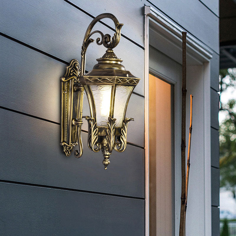 Single Wall Light Fixture Vintage Hexagonal Aluminium Wall Mounted Lamp ...