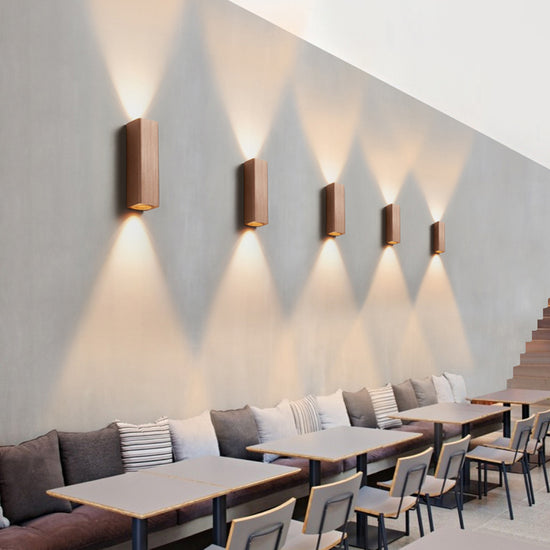 Modern Cuboid Wall Mounted Light Metal Living Room LED Up and Down Wall ...