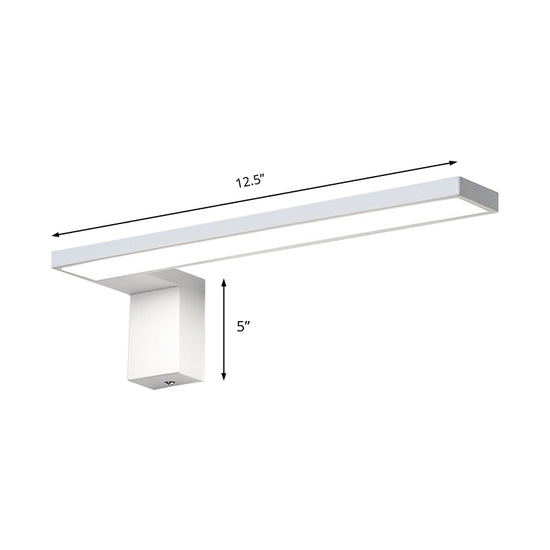 Minimalist Rectangular Wall Mount Light Acrylic White/Black LED Bedside ...