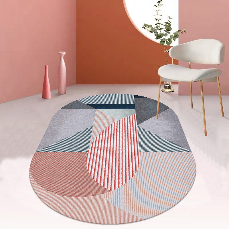 Decorative Multi Color Postmodern Rug Polypropylene Colorblock with ...