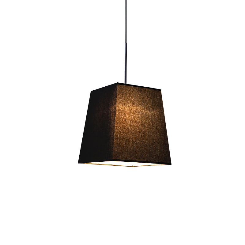 Trapezoid Fabric Pendant Lamp Modern Nordic Style 1 Light White/Black ...
