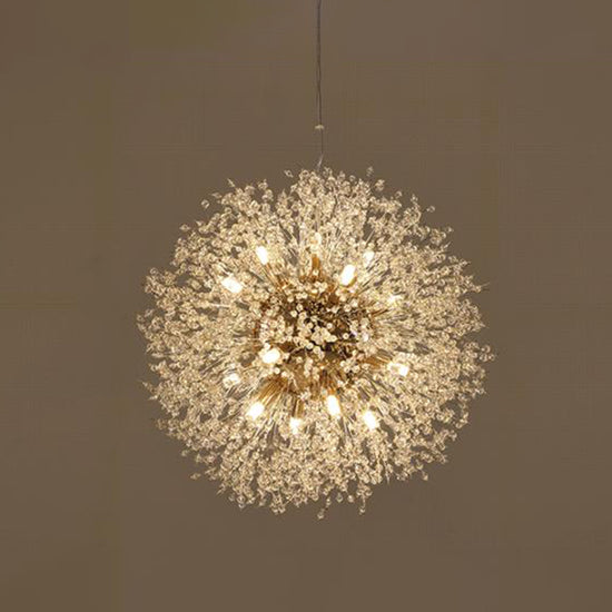Crystal Orb Dandelion Ceiling Lighting Modern Chandelier Light Fixture ...