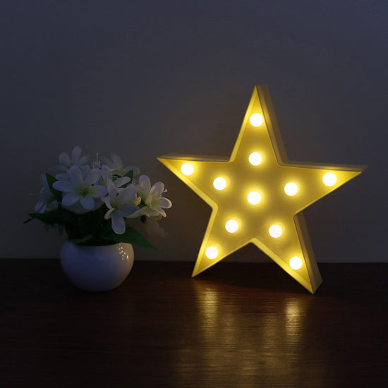 Star Shaped LED Night Lighting Artistic Plastic Kindergarten Battery ...