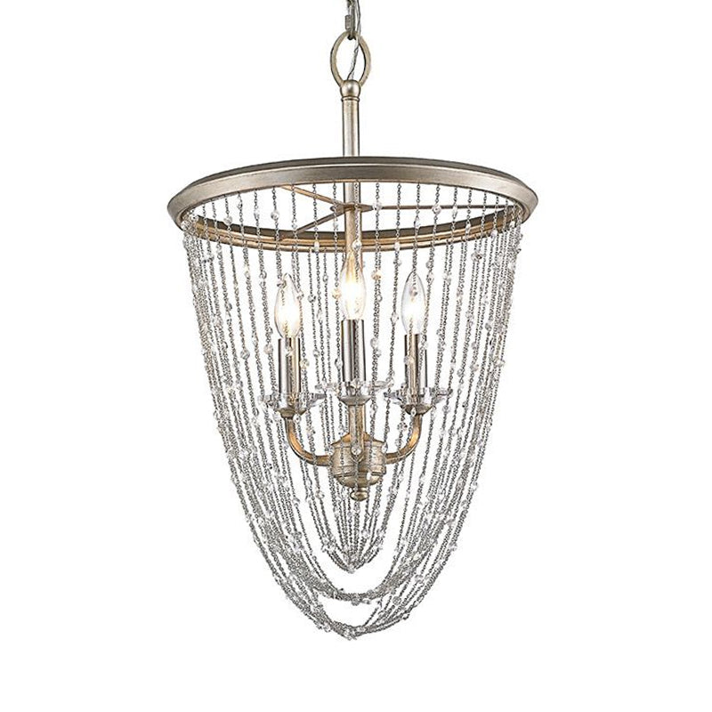 Wire Mesh Chandelier Light Modern Metal 3 Lights Gold Pendant Light ...