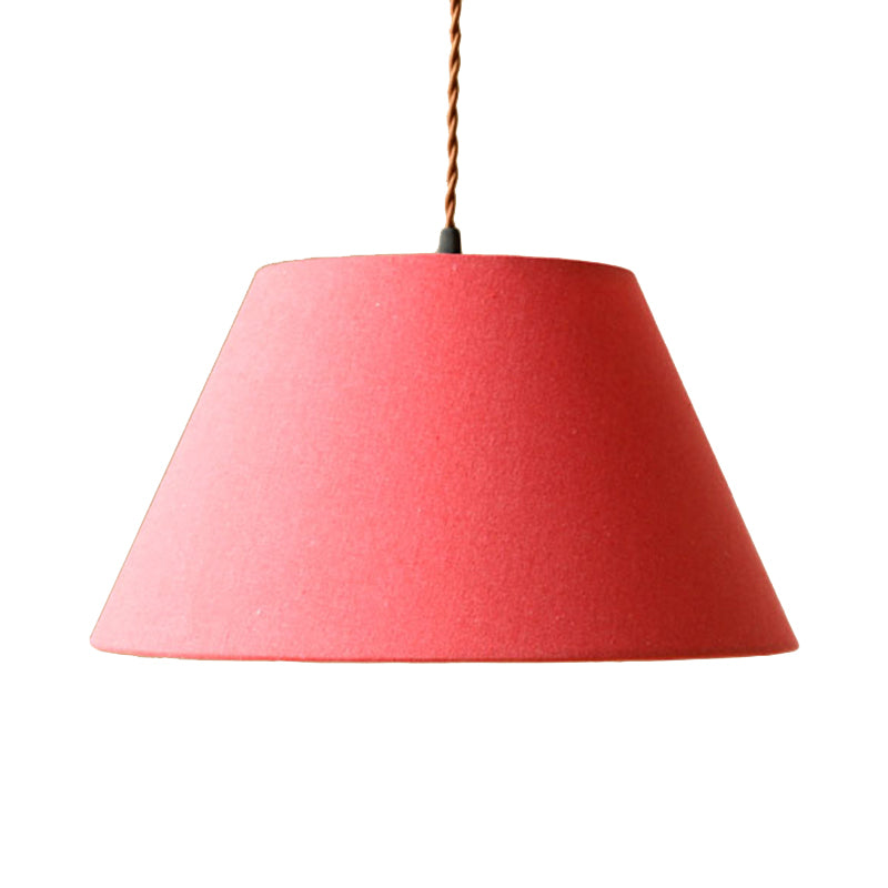 Classical Cone Pendant Lamp 1 Light Fabric Hanging Light Fixture in ...