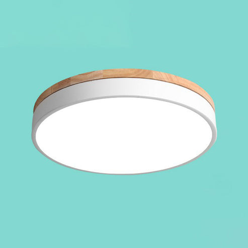 Circle Shaped Bedroom Flush Mount Lighting Acrylic Simplistic LED Flush ...