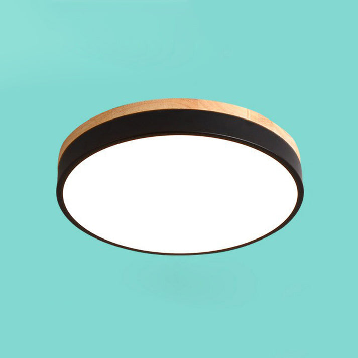 Circle Shaped Bedroom Flush Mount Lighting Acrylic Simplistic LED Flush ...