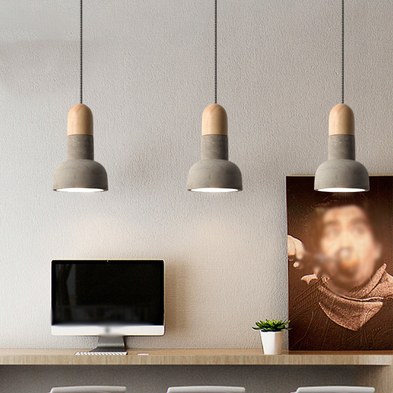 Flashlight Shaped Ceiling Light Minimalistic Cement 1 Bulb Dining Room ...