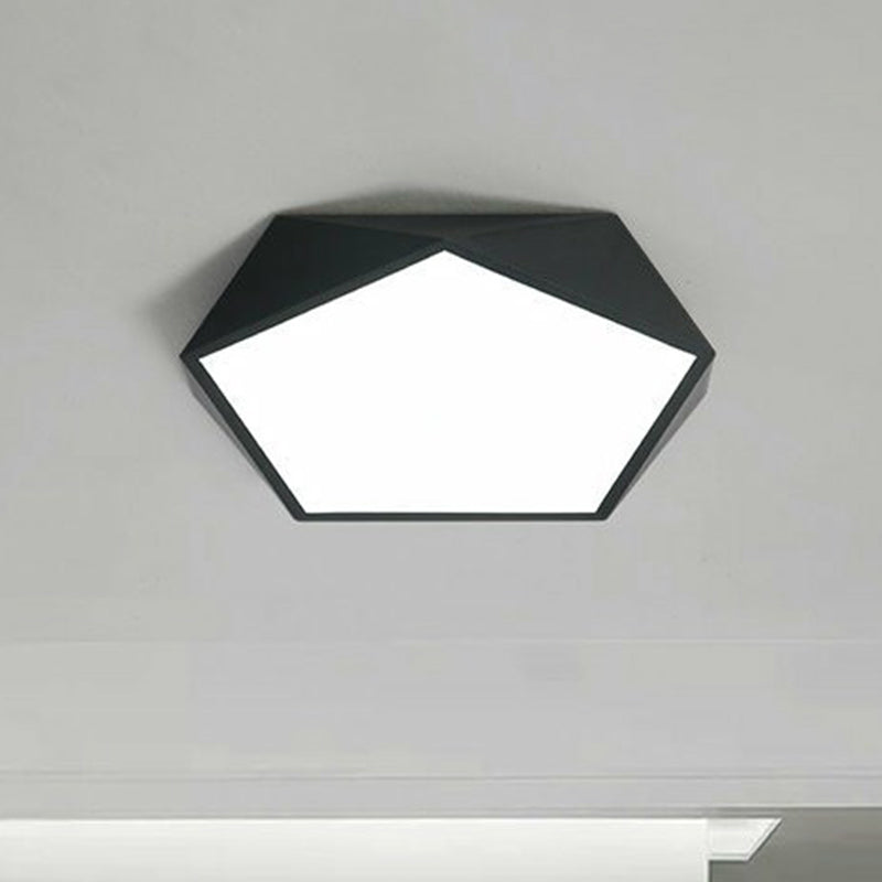Acrylic Ultrathin Pentagon Flush Light Macaron LED Flush Ceiling Light ...