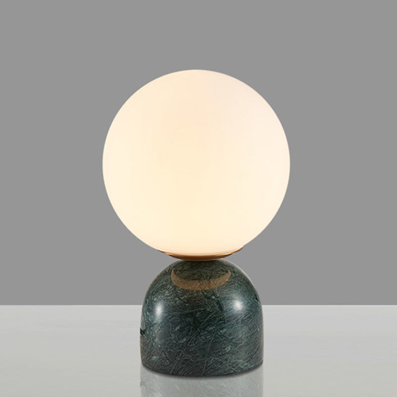 Sphere Table Lighting Nordic Style Frosted Glass Single-Bulb Bedside ...