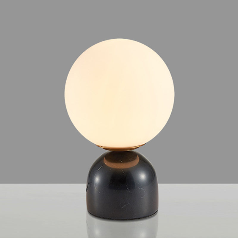 Sphere Table Lighting Nordic Style Frosted Glass Single-Bulb Bedside ...